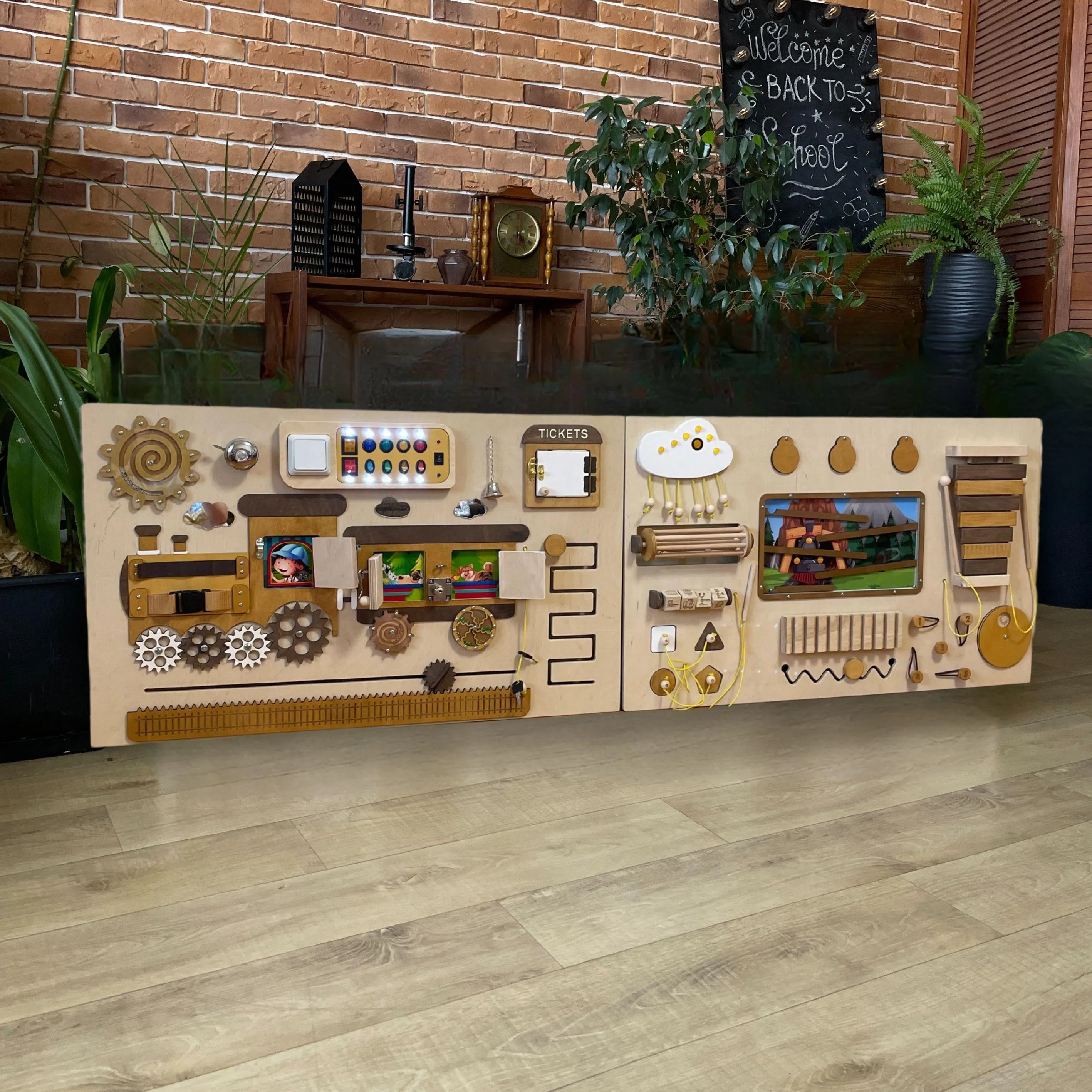 Train Theme Sensory Wall Panel | Huge Busy Board for Schools & Therapy ...
